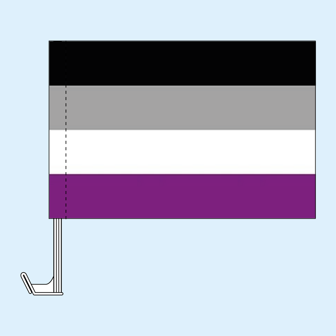 Asexual Pride Car Flag – Pride By One Stop